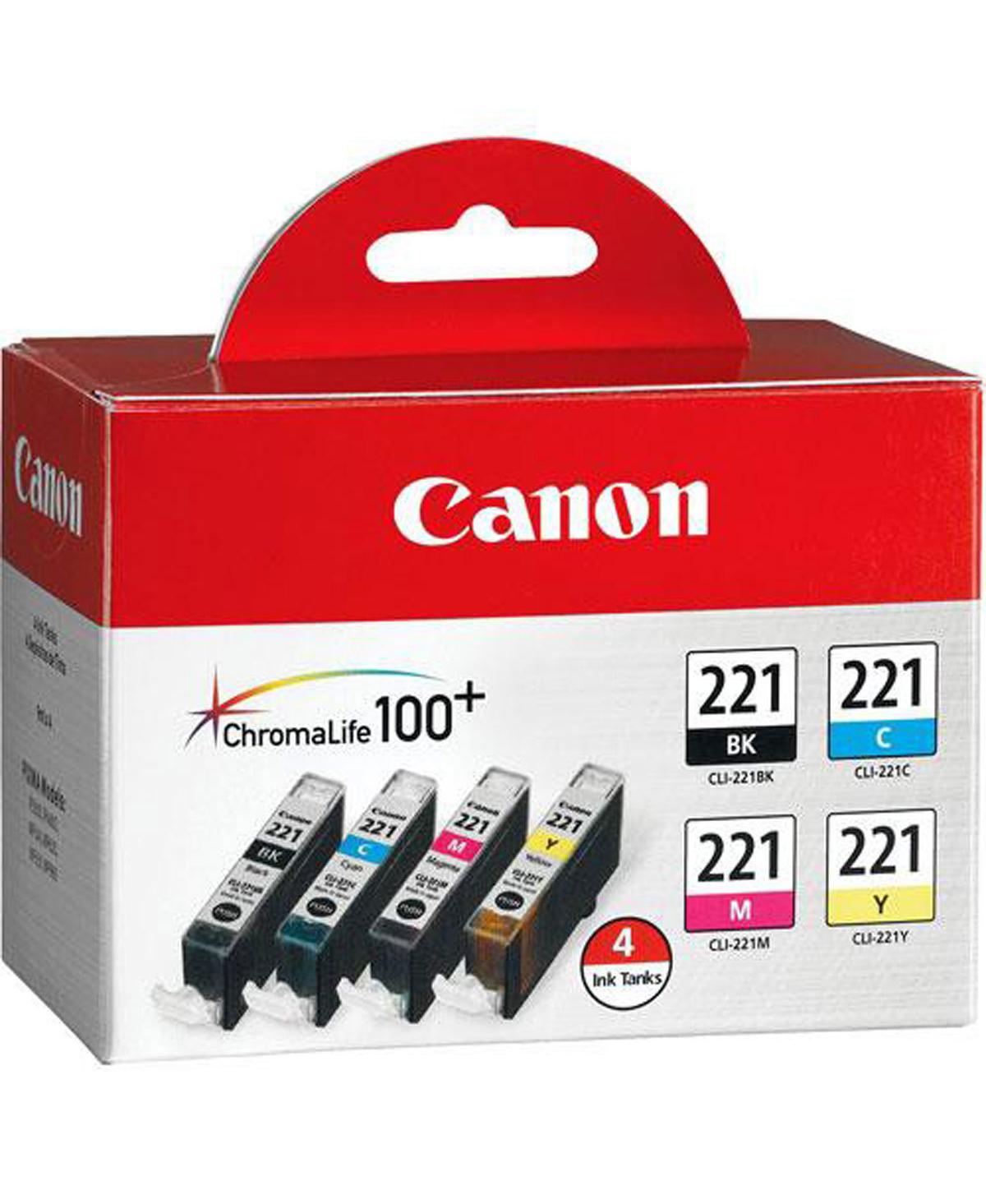 Click here for Canon Cli-221CL Combo 4-Pack of Black  Cyan  Magen... prices