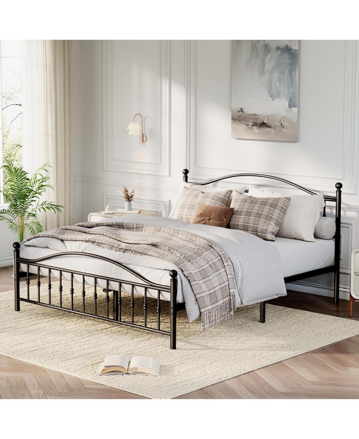 Click here for gaomon Metal Platform Bed Frame with Vintage Circu... prices