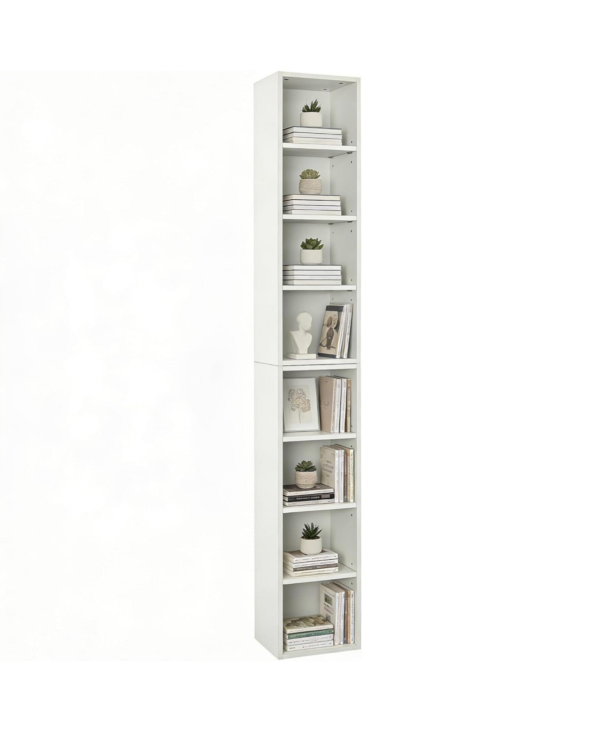 Click here for Rainsken 8-Tier Tall Narrow Bookshelf  Slim Storag... prices