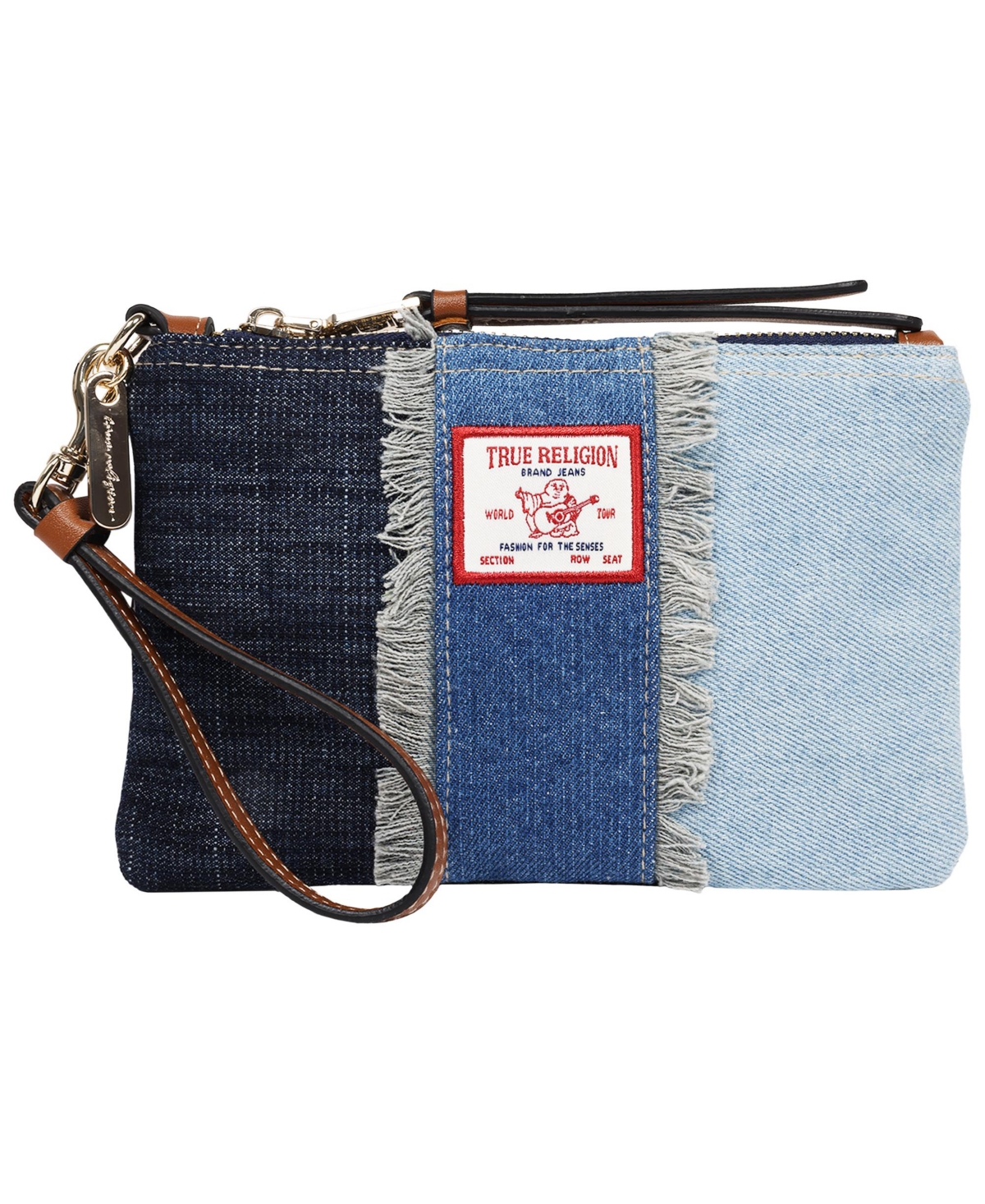 Click here for True Religion Frayed Panel Denim Pouch Wristlet -... prices