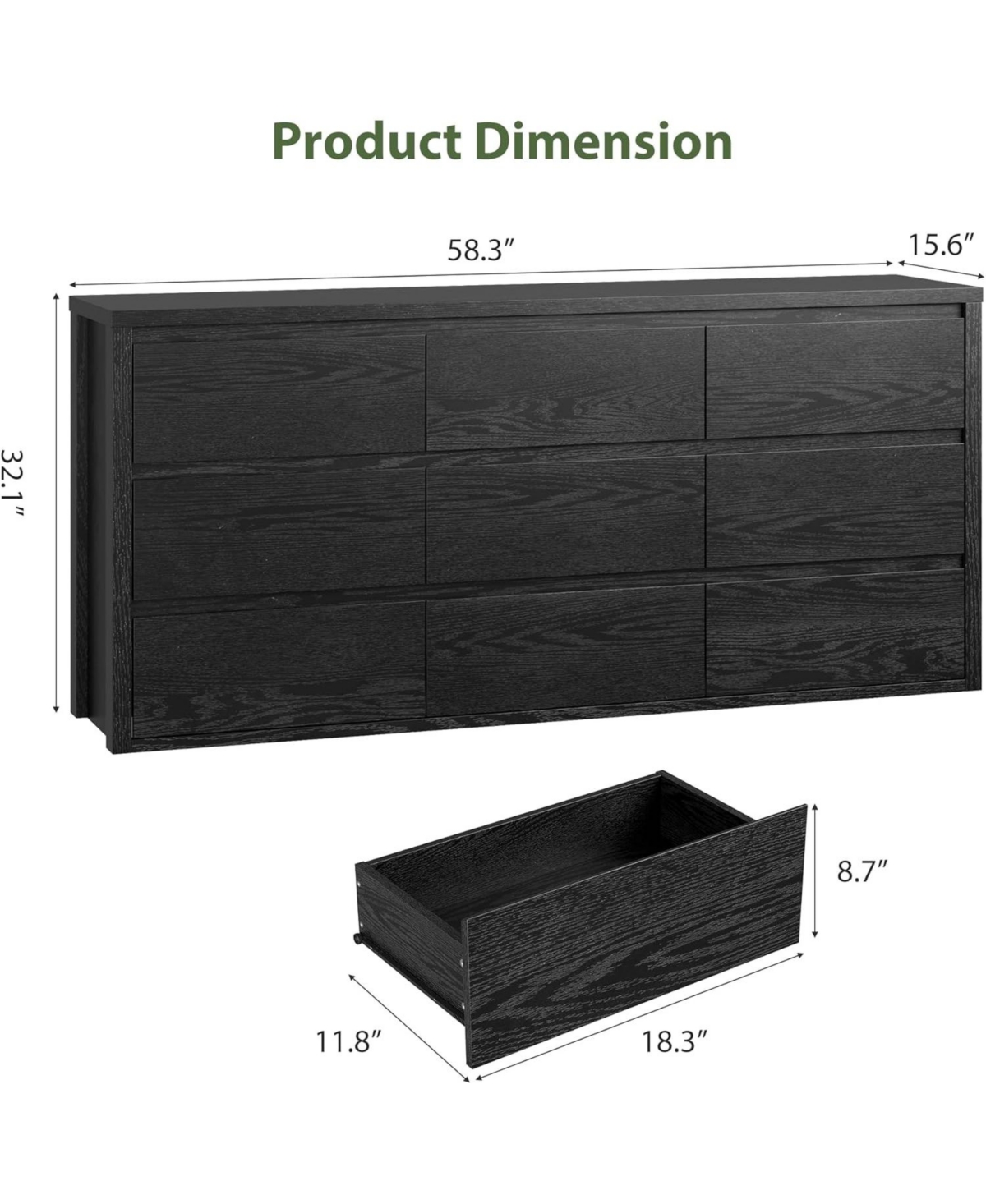 Click here for gaomon Vintage Farmhouse 9 Drawer Dresser Anti Tip... prices