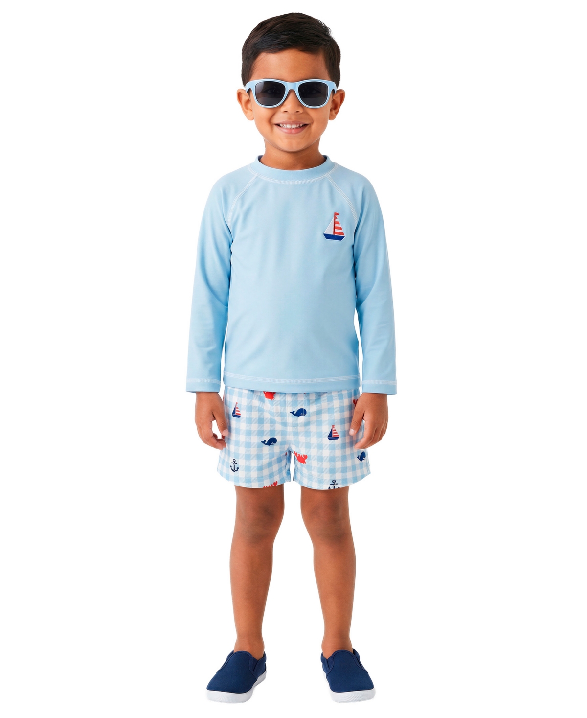 Click here for Sperry Baby Boys Long-Sleeve Rashguard  Swim Trunk... prices
