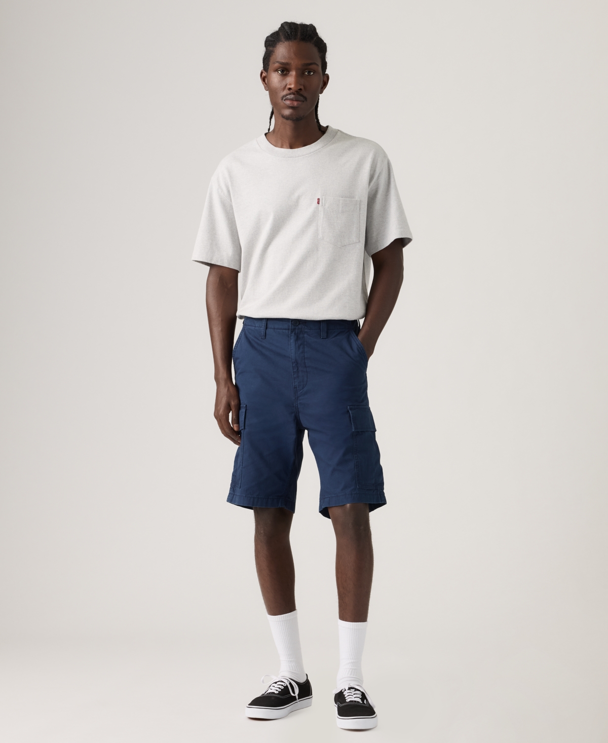 Click here for Levis Mens Carrier 9.5 Cargo Shorts - Dress Blues prices