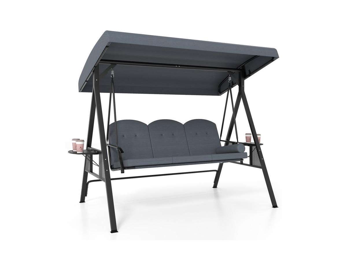 Click here for Slickblue 3 Seat Patio Swing with Adjustable Canop... prices