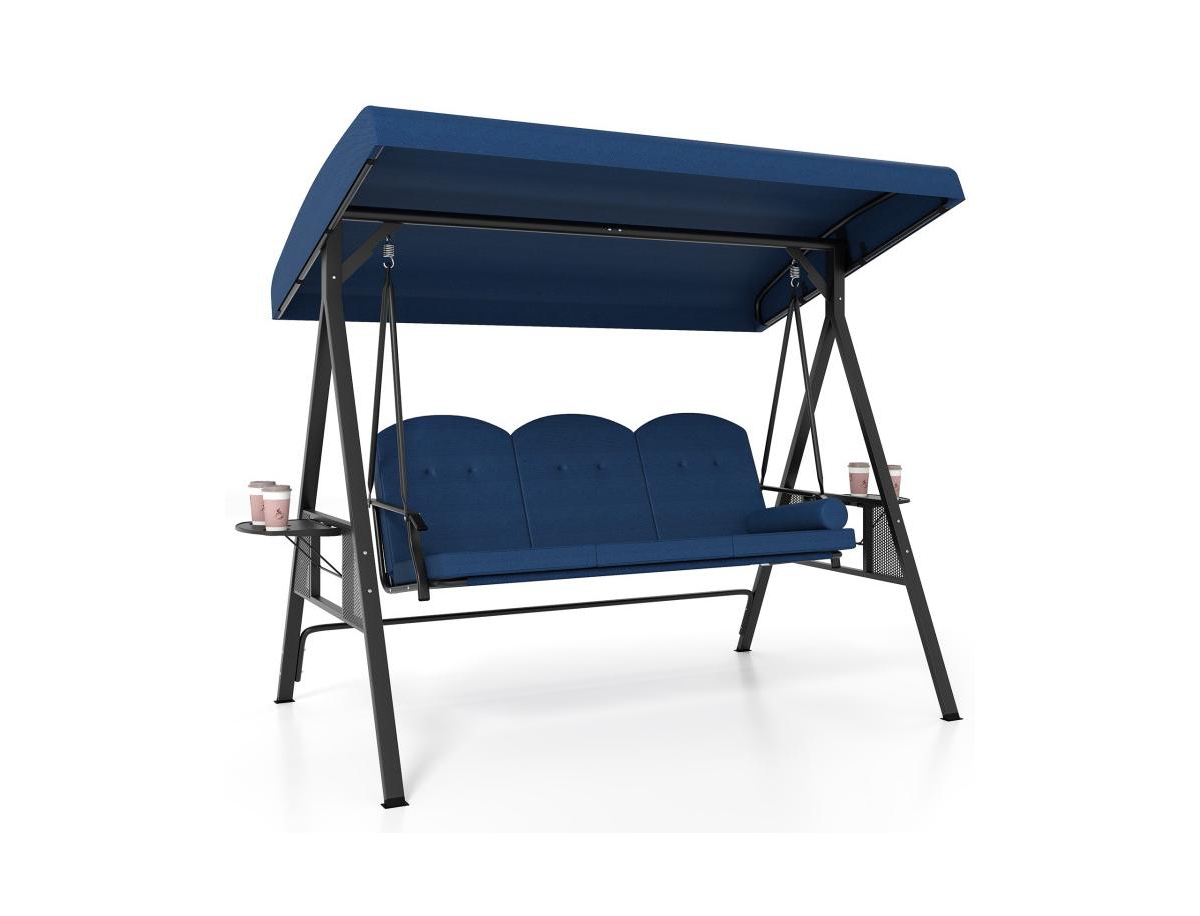 Click here for Slickblue 3 Seat Patio Swing with Adjustable Canop... prices
