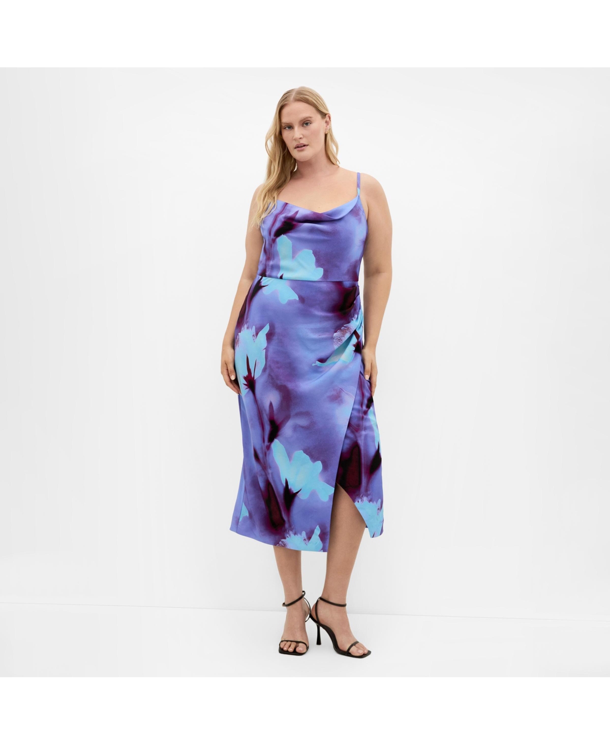 Click here for City Chic Womens Mariana Print Midi Dress - Azure... prices