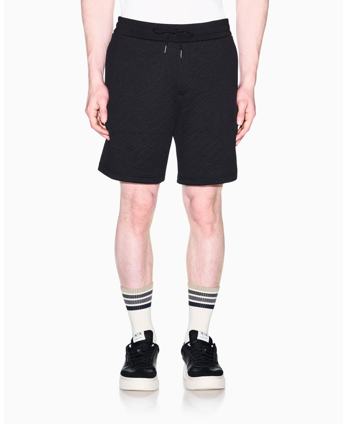 Click here for A|X Armani Exchange Mens Jacquard Allover Logo Fle... prices