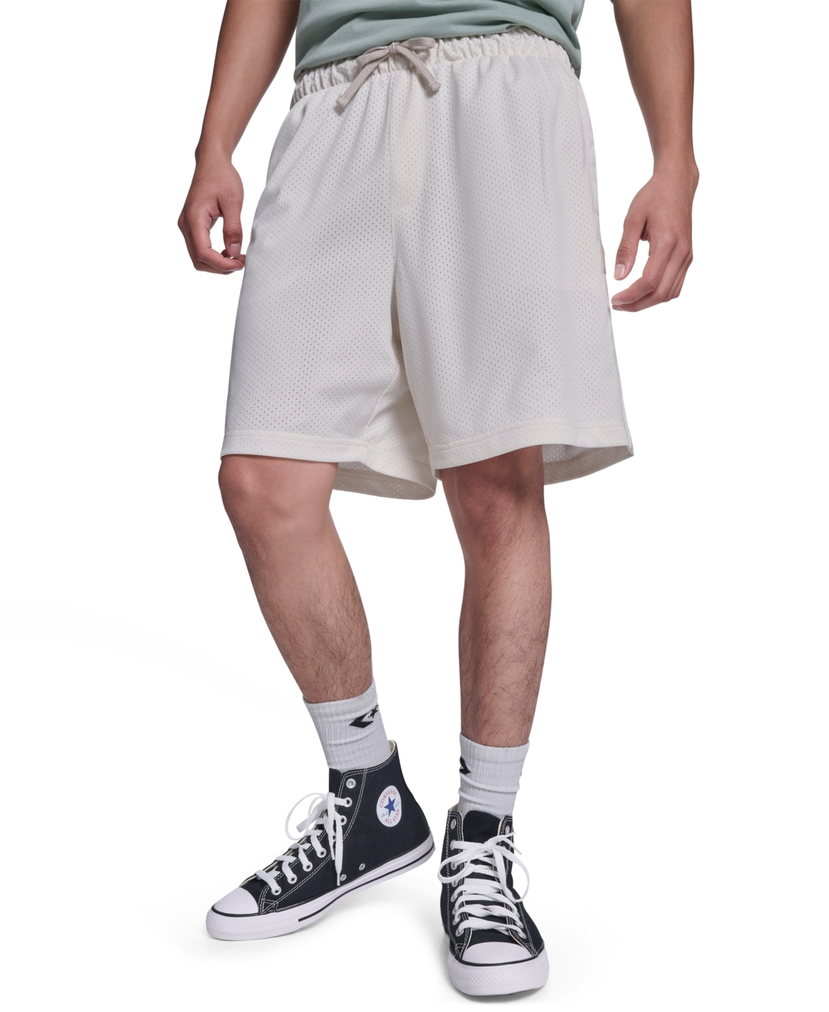 Click here for Converse Mens Regular-Fit Star Mesh Shorts - Conve... prices