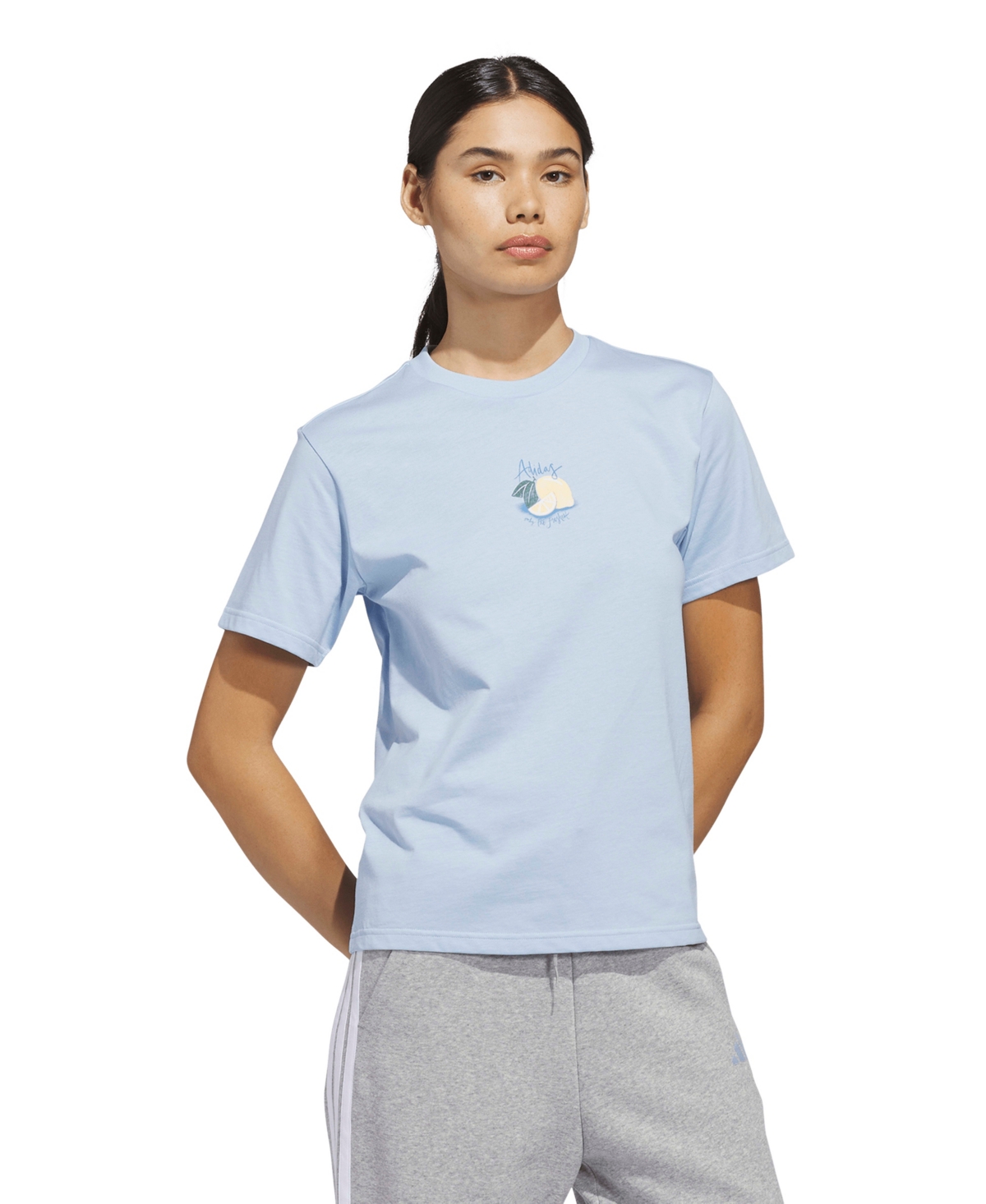 Click here for adidas Womens Limoncello Graphic T-Shirt - Glow Bl... prices
