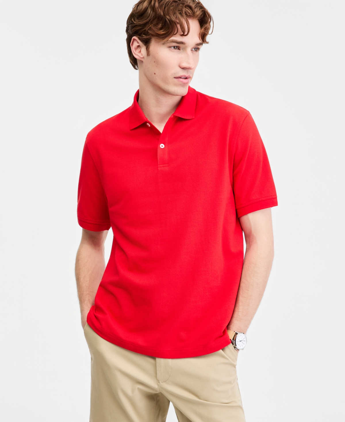 Click here for Club Room Mens Classic Fit Performance Stretch Pol... prices