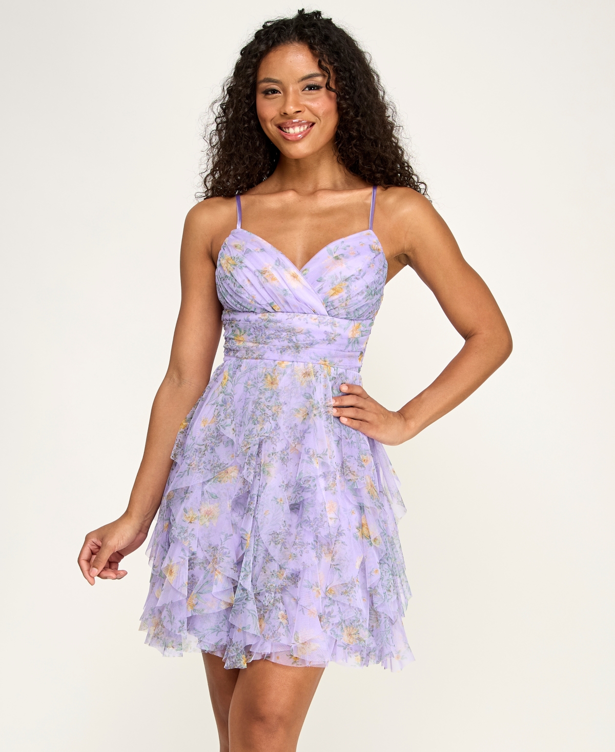 Click here for pear culture Juniors Spaghetti Strap Printed Dress... prices