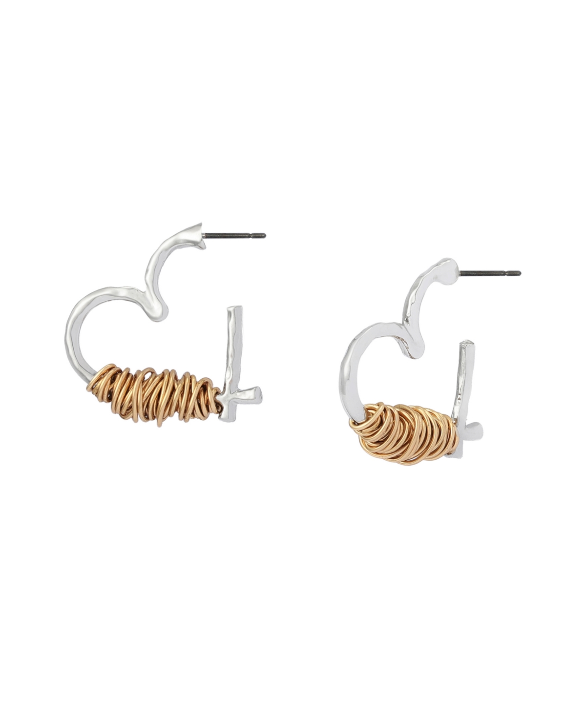 Click here for Robert Lee Morris Soho Two-Tone Heart Hoop Earring... prices