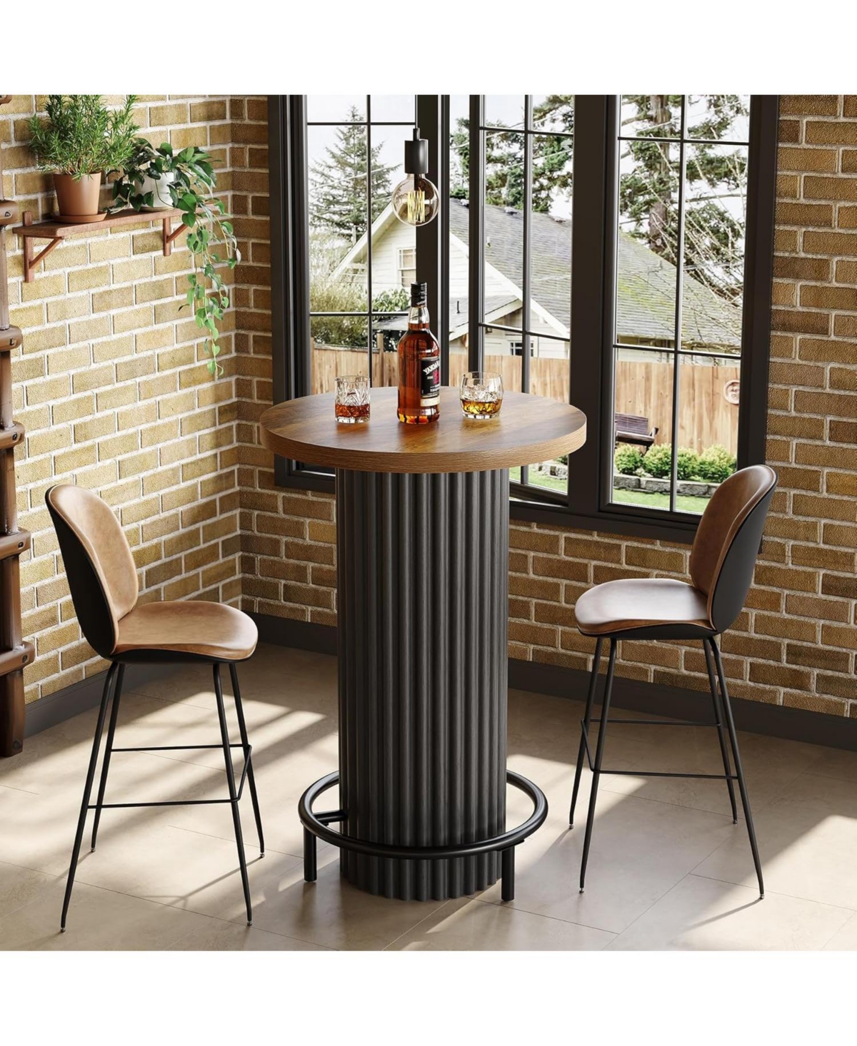 Click here for Tribesigns 39.4" H Round Bar Table with Metal... prices