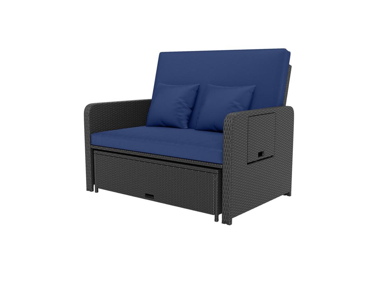 Click here for Slickblue Outdoor Wicker Daybed with Adjustable Ba... prices