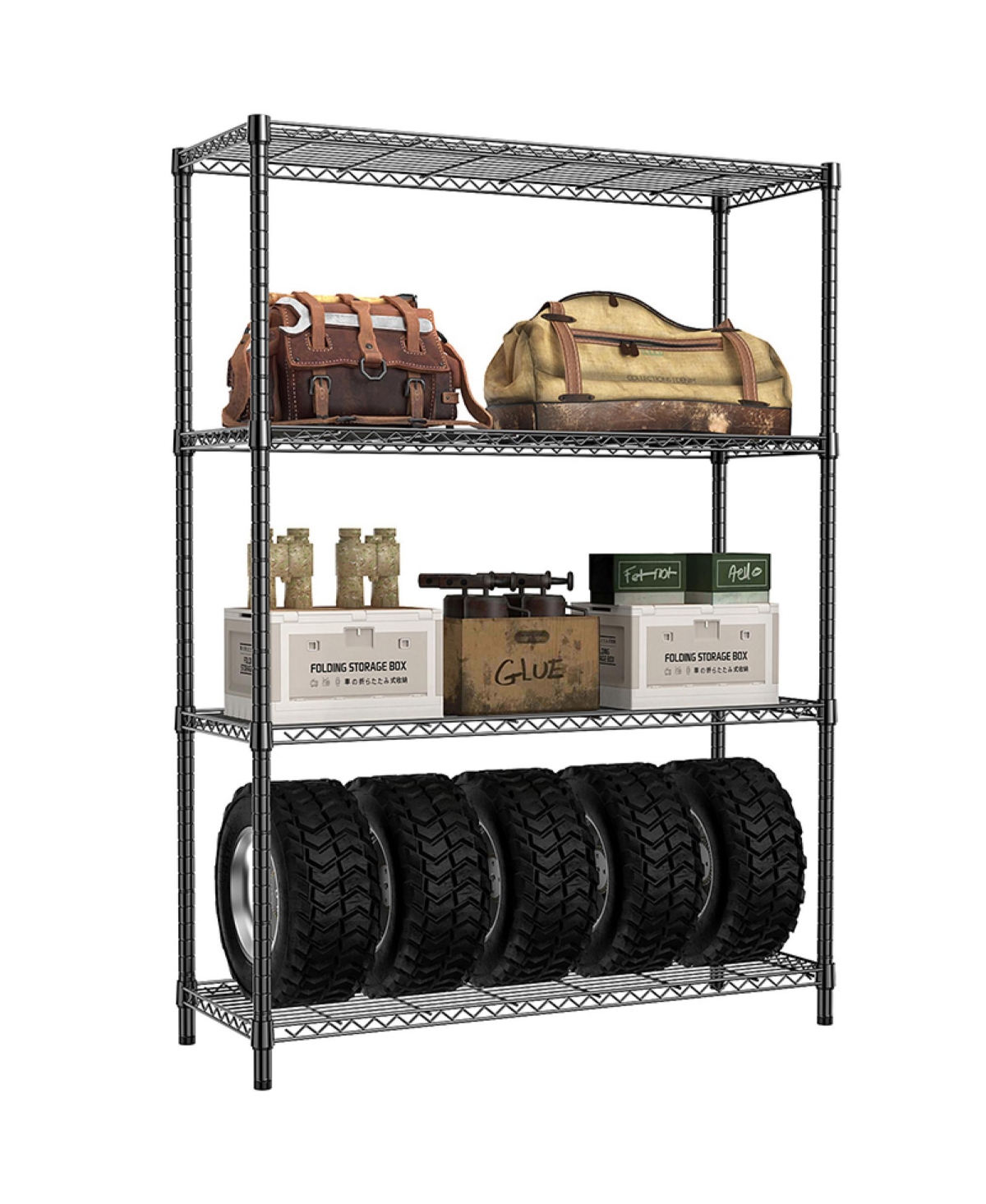 Click here for Rainsken 4- Tier Metal Storage Shelves  Adjustable... prices