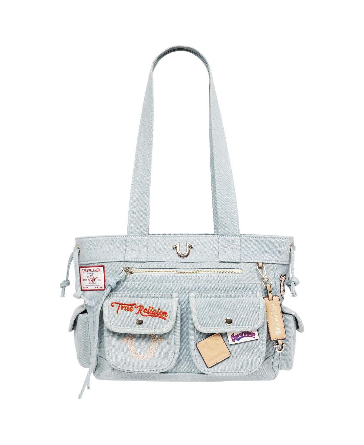 Click here for True Religion Multi-Patch Denim Tote - Denim prices