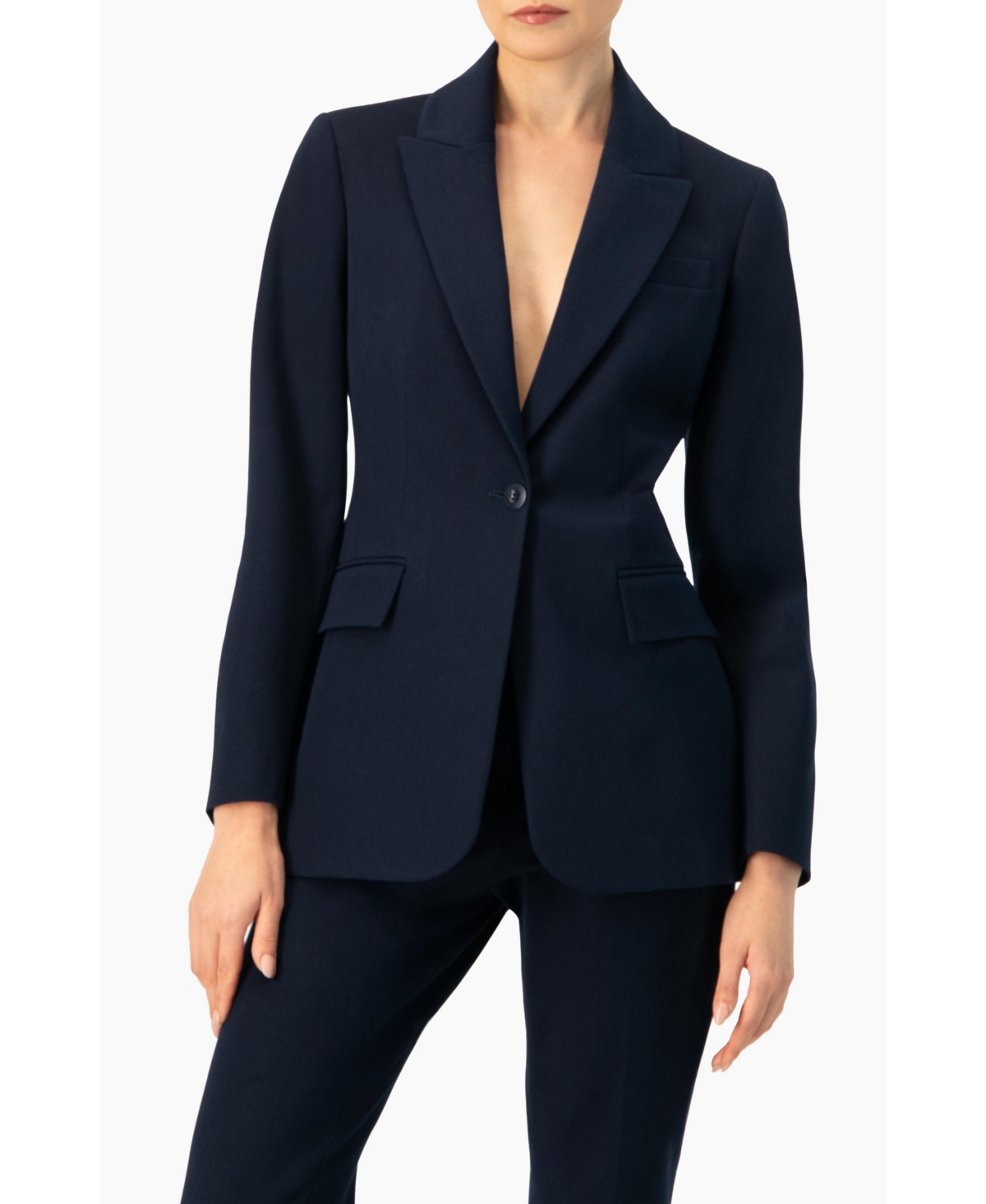 Click here for Ivonne Womens Single-Button Blazer - Navy blue prices