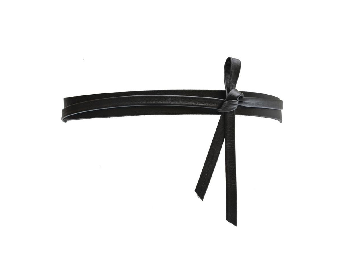 Click here for Ada Collection Womens skinny wrap belt - Black prices