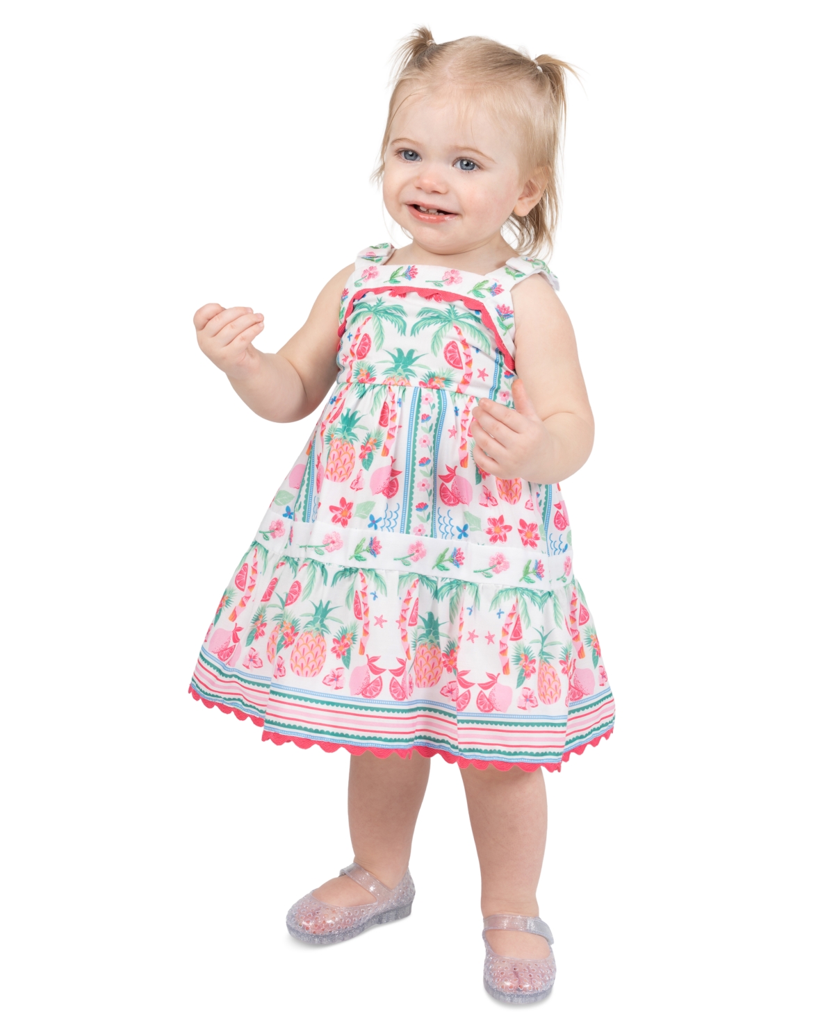 Click here for Rare Editions Baby Girls Sleeveless Floral-Print D... prices