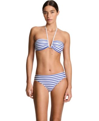 Click here for Lauren Ralph Lauren Womens Shirred Stripe Swim Top... prices