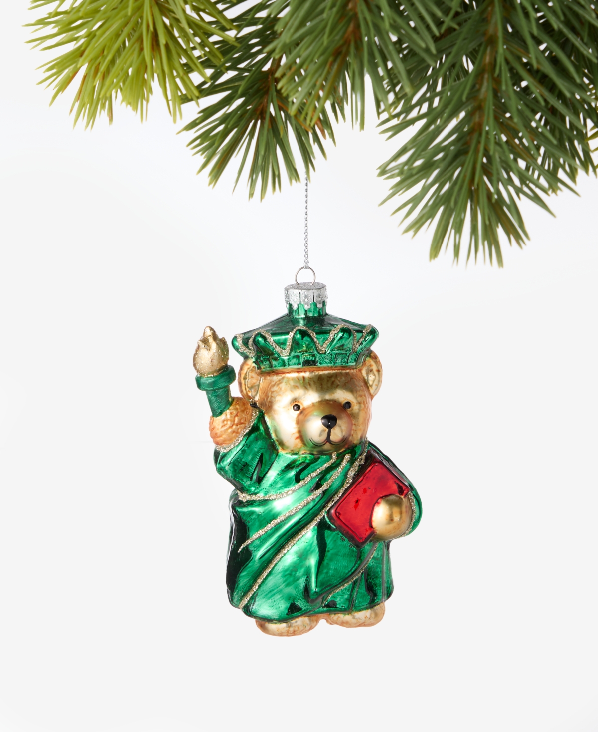 Click here for Holiday Lane New York Bear Statue of Liberty Ornam... prices