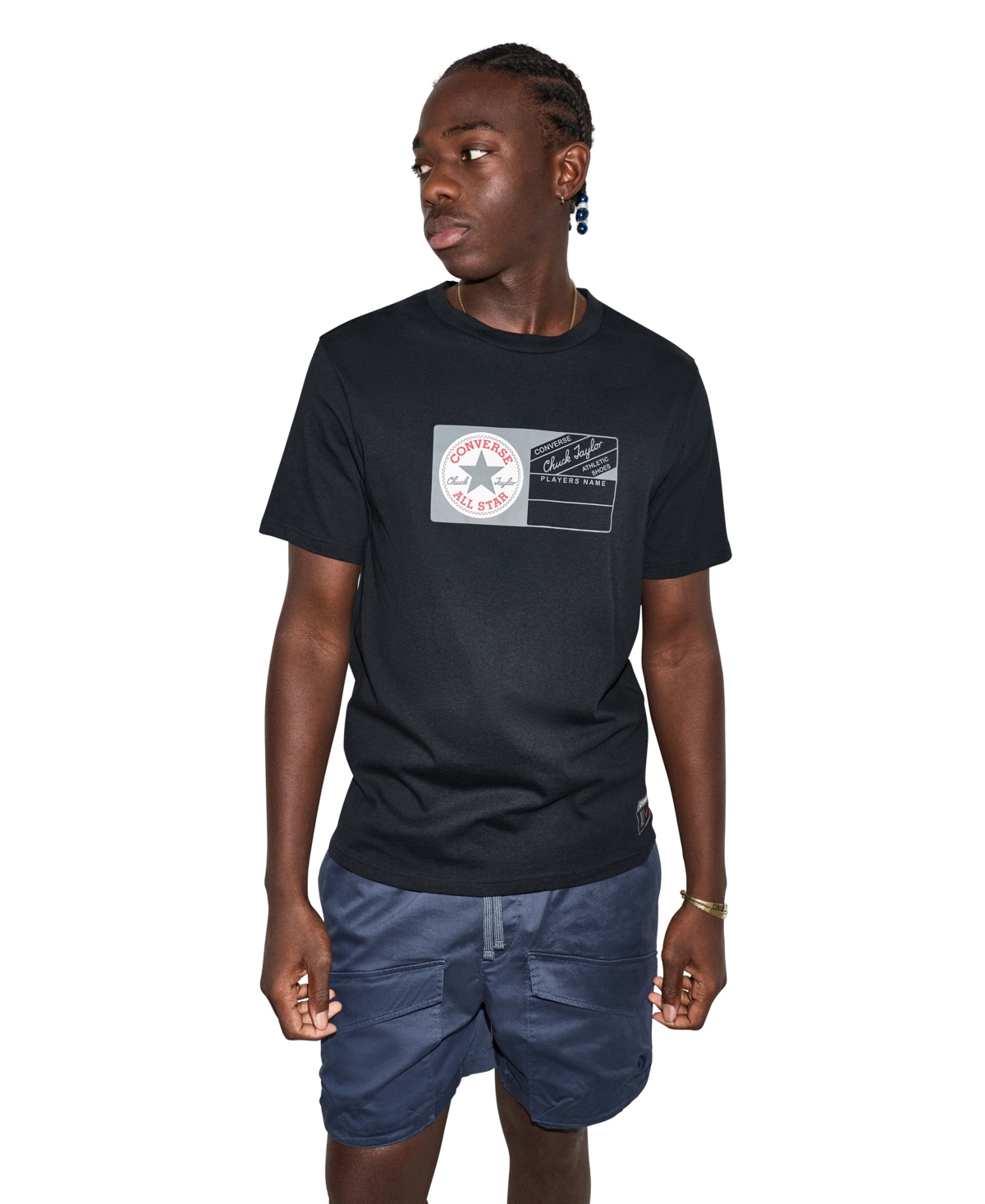 Click here for Converse Mens Jock Tag T-Shirt - Converse Black prices
