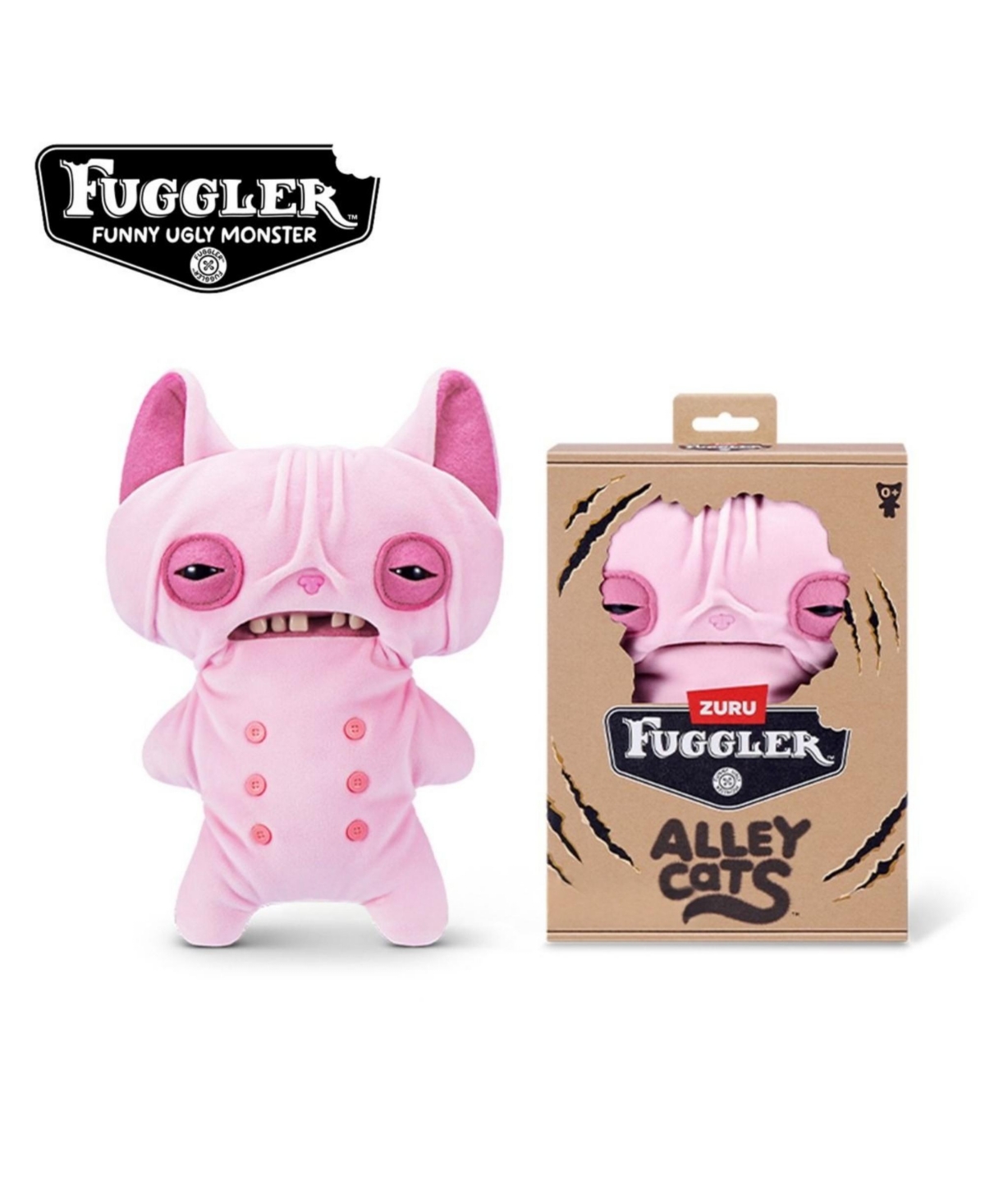 Click here for Fuggler Zuru Alley Cats Wrinkle McStinkles Pink Pl... prices