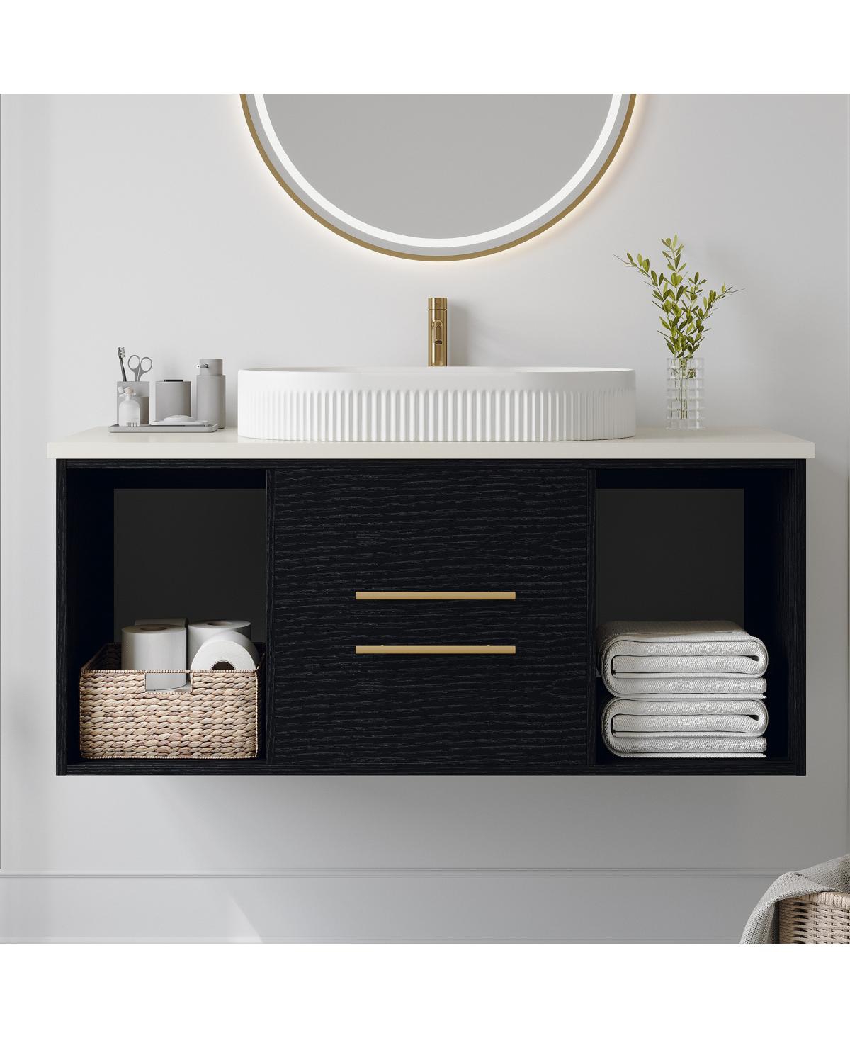 Click here for Sillysis 40 Wall-Mount Bathroom Vanity with Oval C... prices