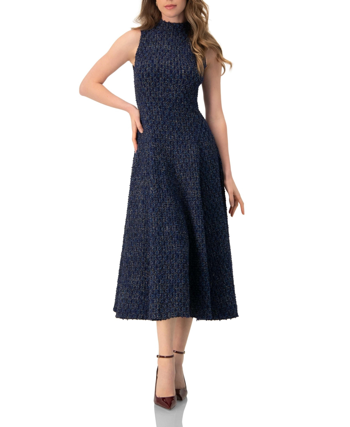 Click here for Ivonne Womens Sleeveless Wide Maxi Dress - Navy bl... prices