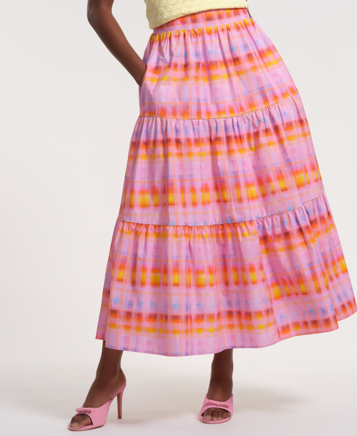 Click here for Isaac Mizrahi Womens Pull-On Tiered Maxi Long Skir... prices