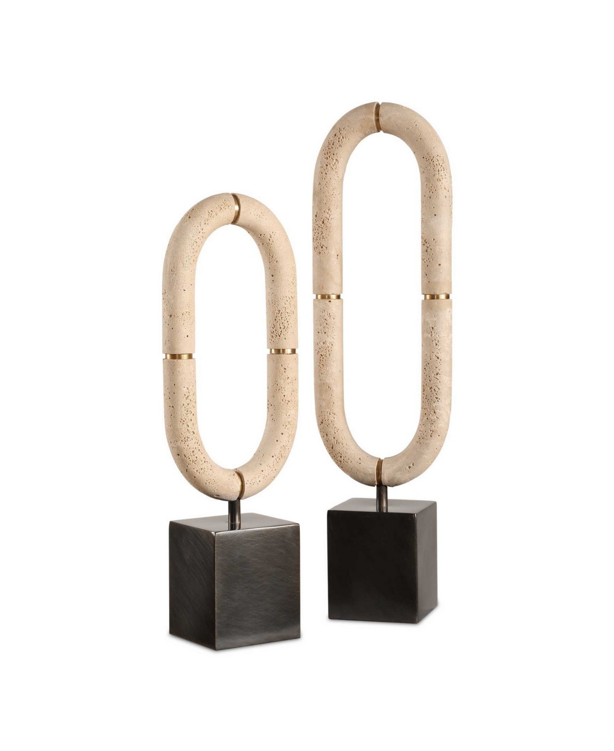 Click here for Uttermost Oval Fusion Sculptures  Set of 2 - Brown prices