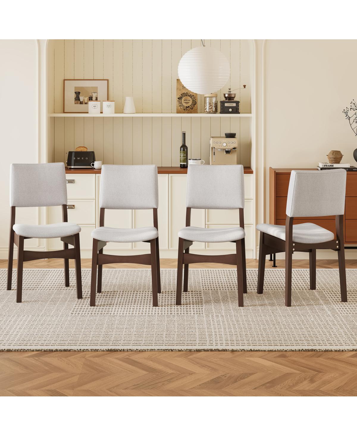 Click here for Streamdale Upholstered Stackable Dining Chairs Set... prices