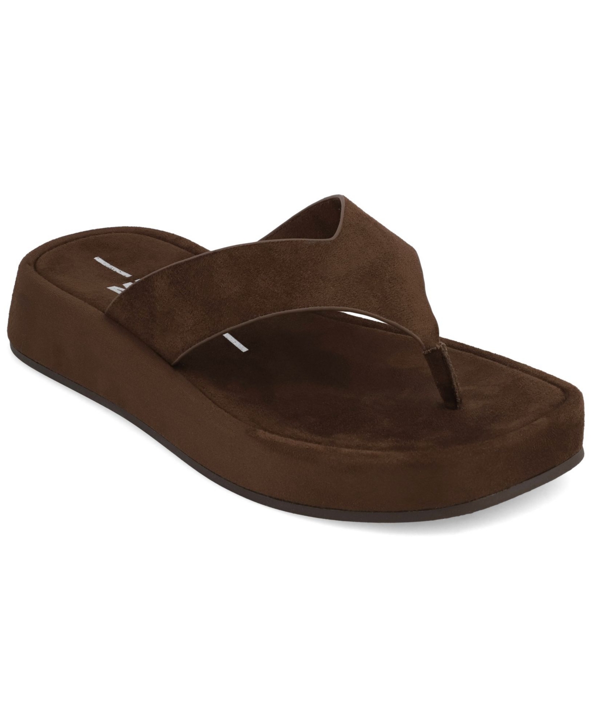 Click here for Mia Womens Pamelia Thong Round Toe Sandals - Choco... prices