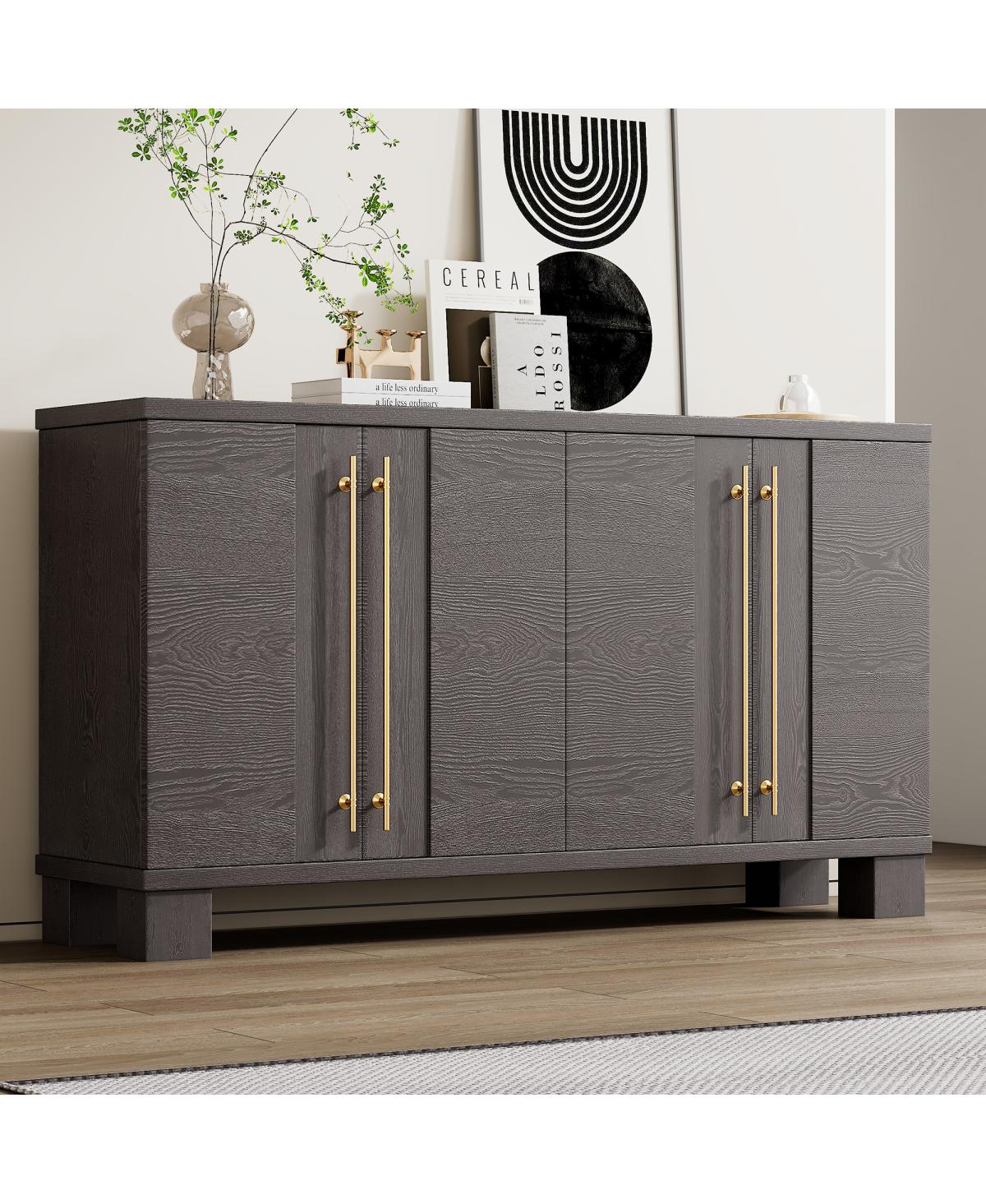 Click here for Streamdale Furniture Taupe Wood Sideboard Cabinet... prices