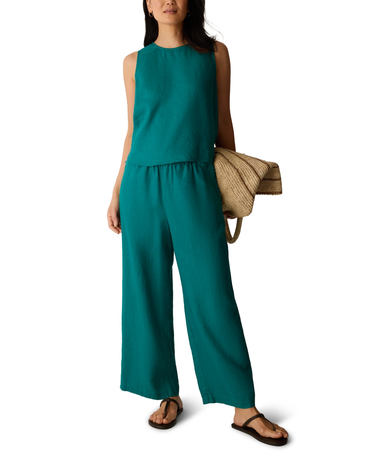 Click here for Eileen Fisher Womens Wide-Leg Pants  Regular & Plu... prices