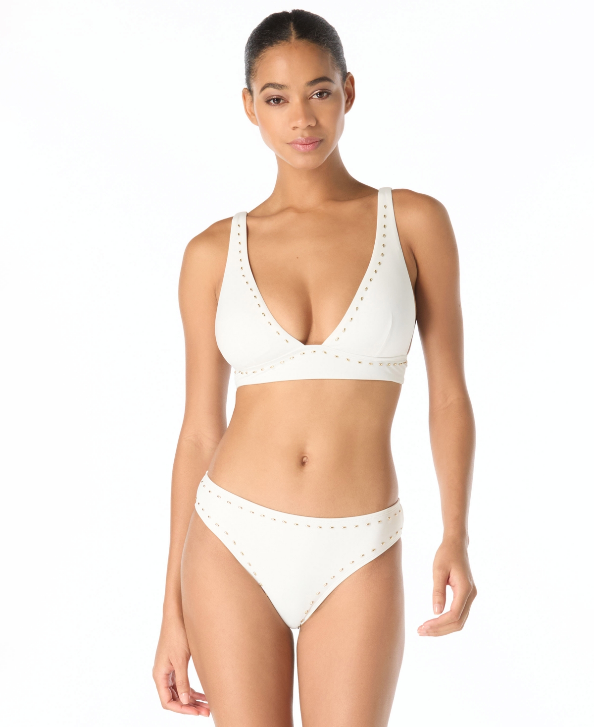 Click here for Michael Kors Womens V-Neck Bikini Top - White prices