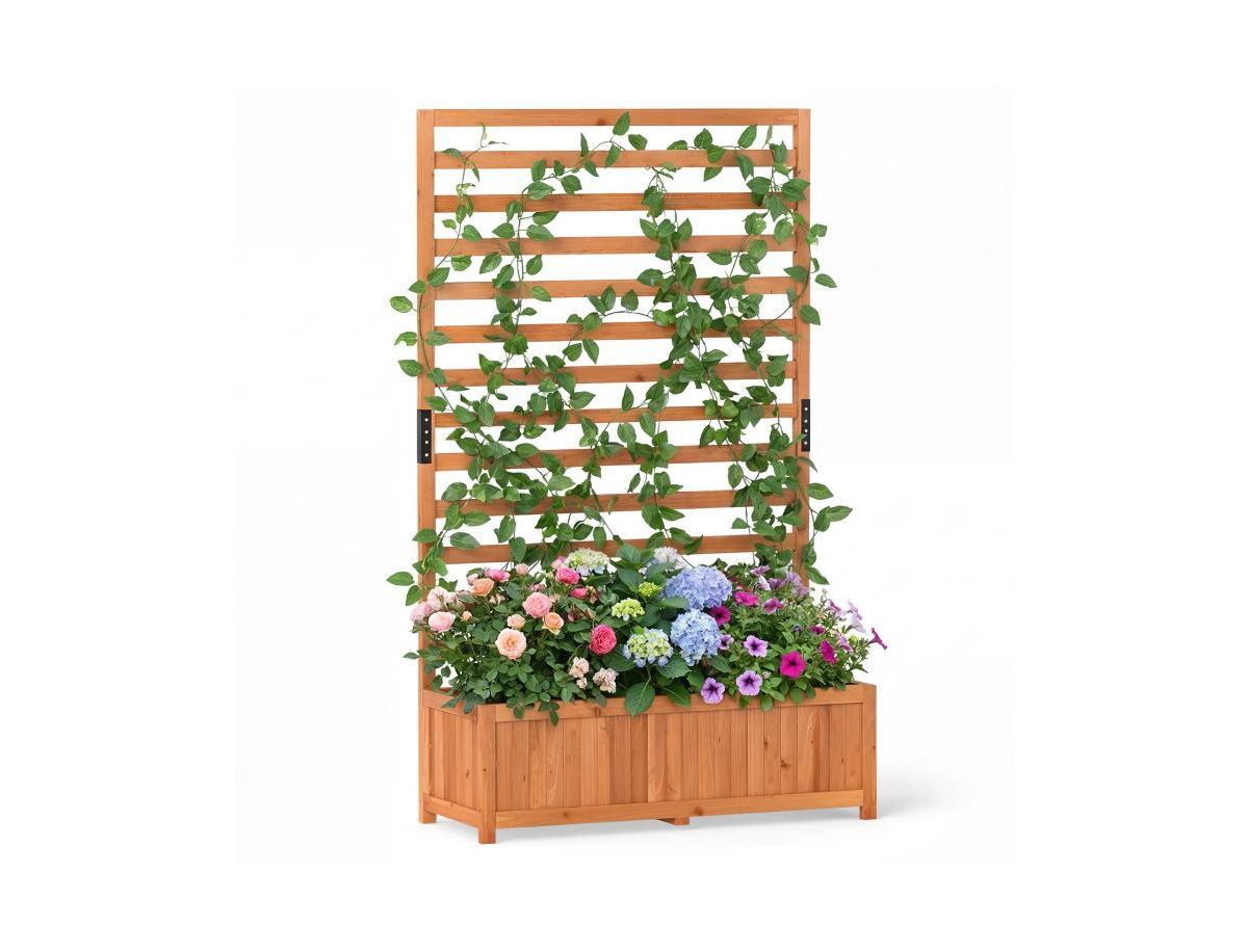Click here for Slickblue 59 Inch Tall Wooden Raised Garden Bed wi... prices
