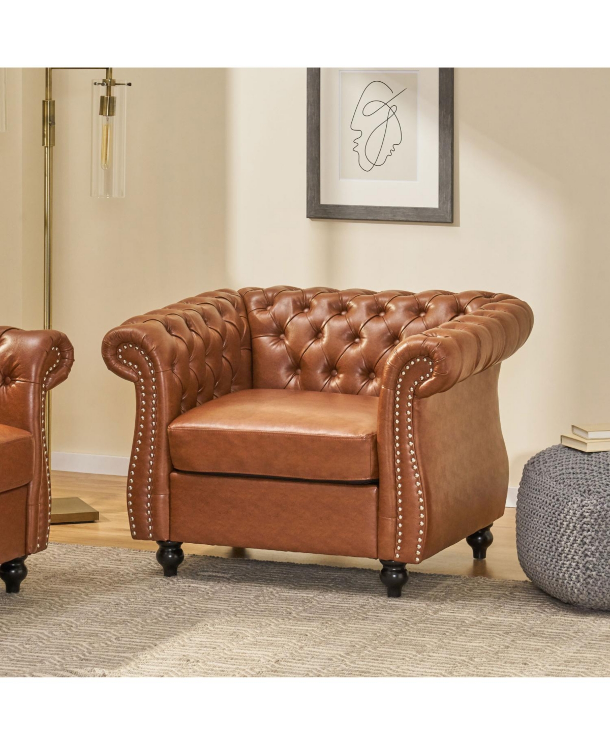 Click here for Streamdale Furniture Chesterfield Style Accent Cha... prices