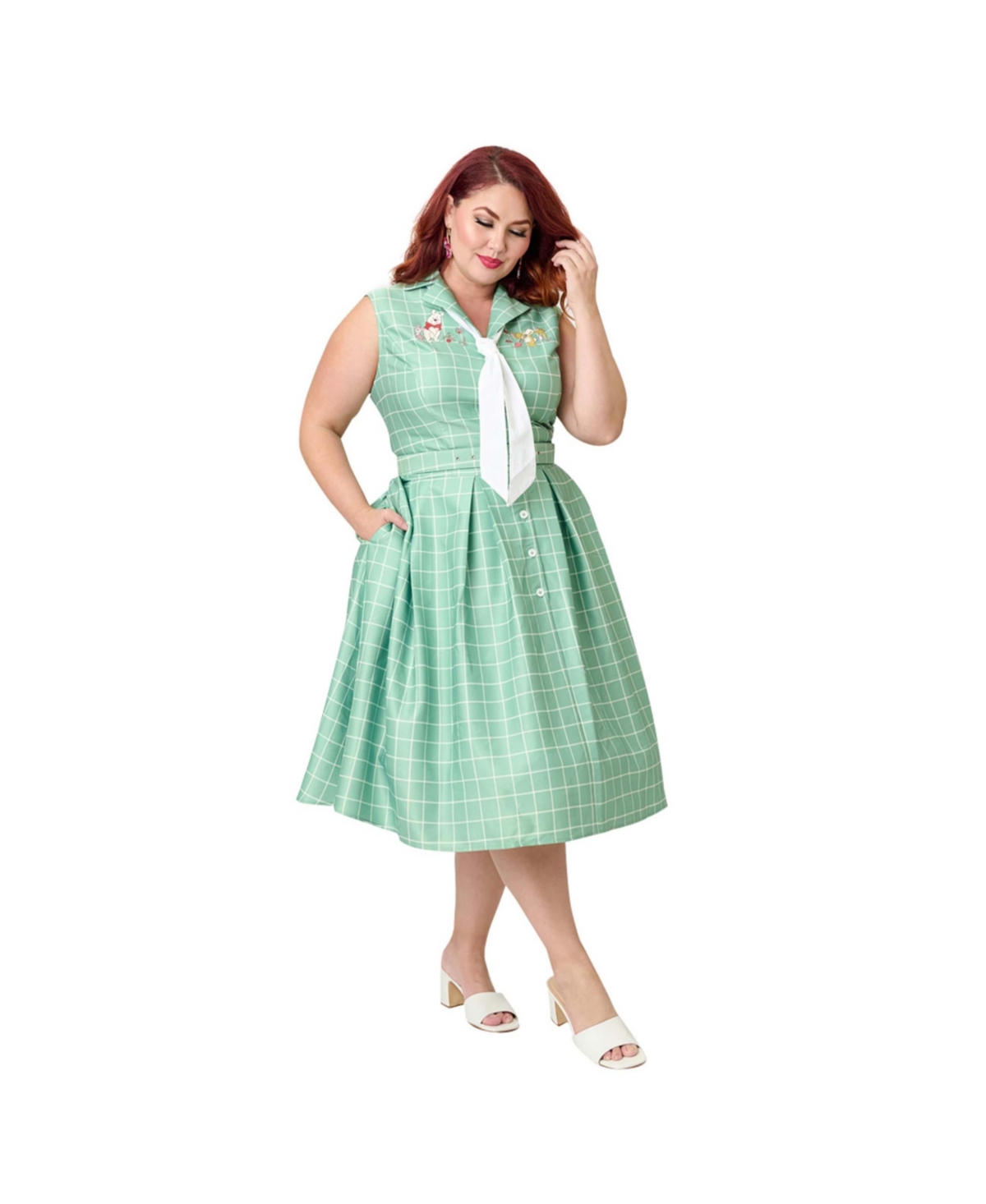 Click here for Unique Vintage Plus Size 1950s Edith Swing Dress -... prices