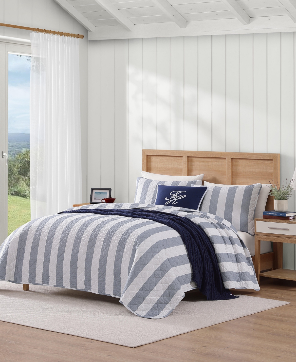 Click here for Tommy Hilfiger Capri Stripe Cotton Reversible 3-Pc... prices