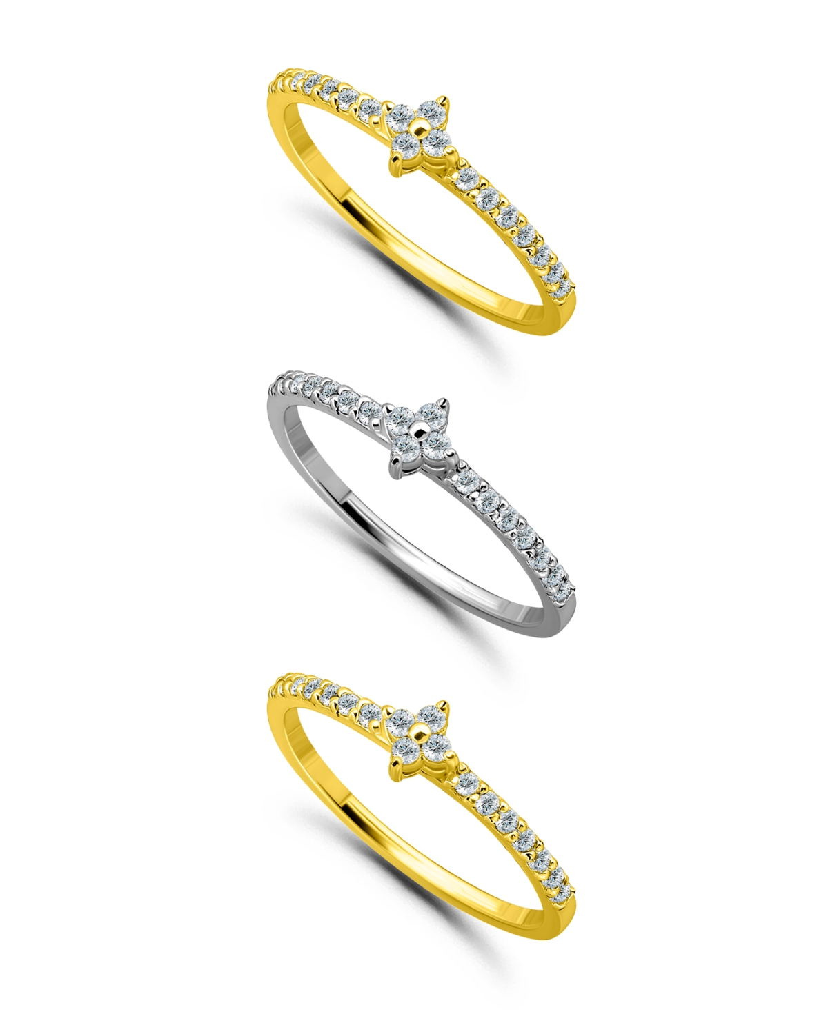 Click here for Macys 7/8 cttw 3pc Set- Pave Cubic Zirconia Diamon... prices