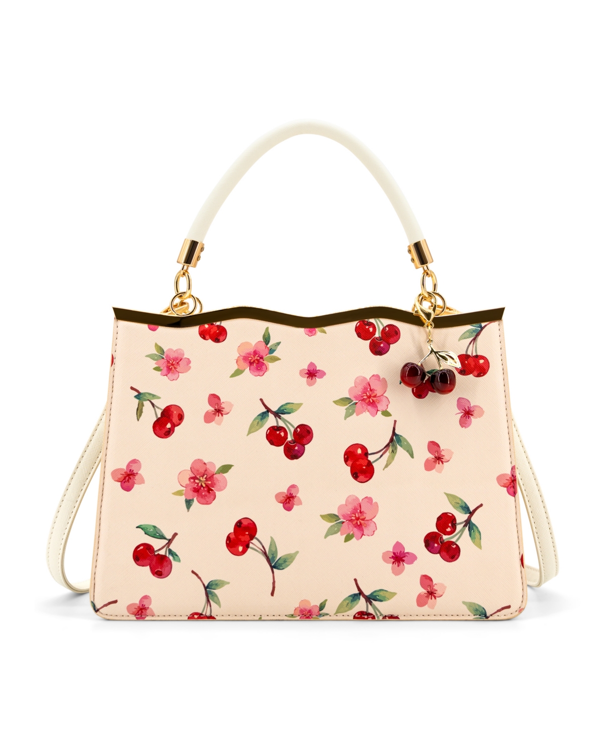 Click here for Like Dreams Cerise Top Handle Small Satchel Bag -... prices