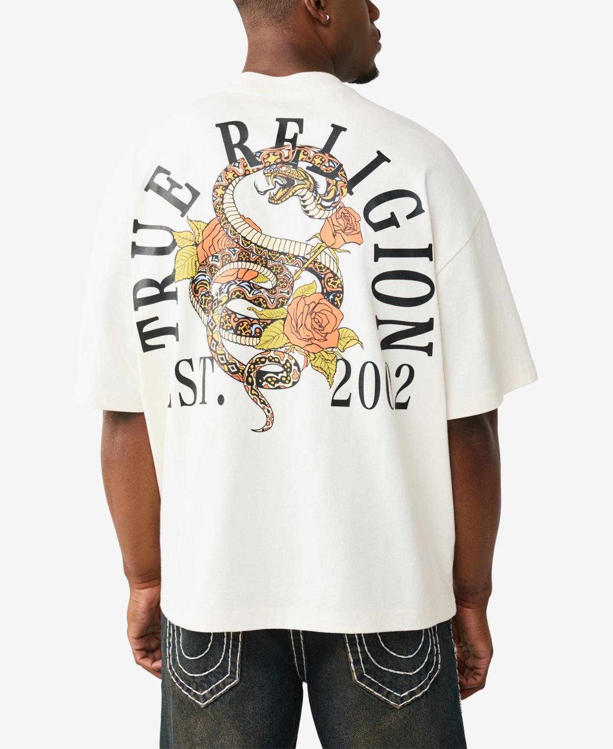 Click here for True Religion Mens Regular-Fit Crewneck Oversized... prices