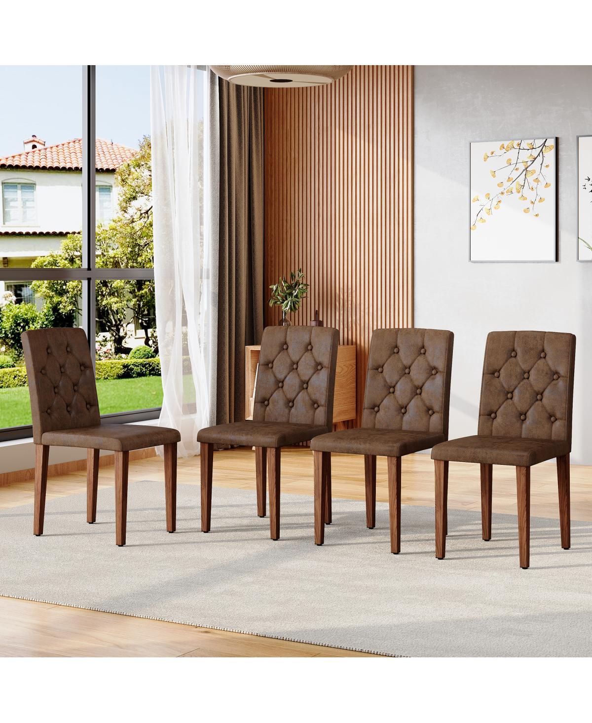 Click here for Streamdale Furniture Brown Walnut Dining Chair wit... prices