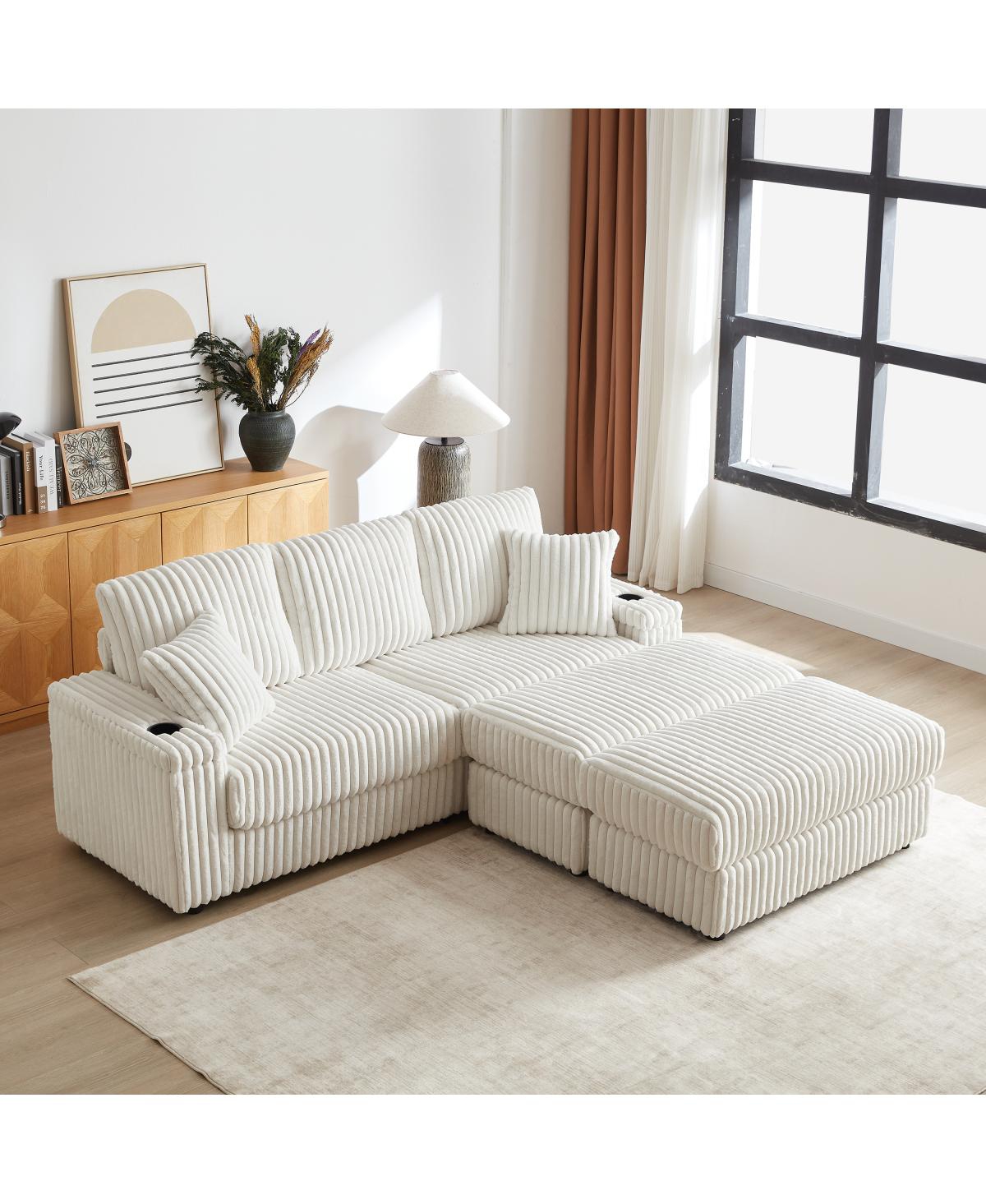 Click here for Streamdale Furniture 84" Corduroy 3-Seater So... prices