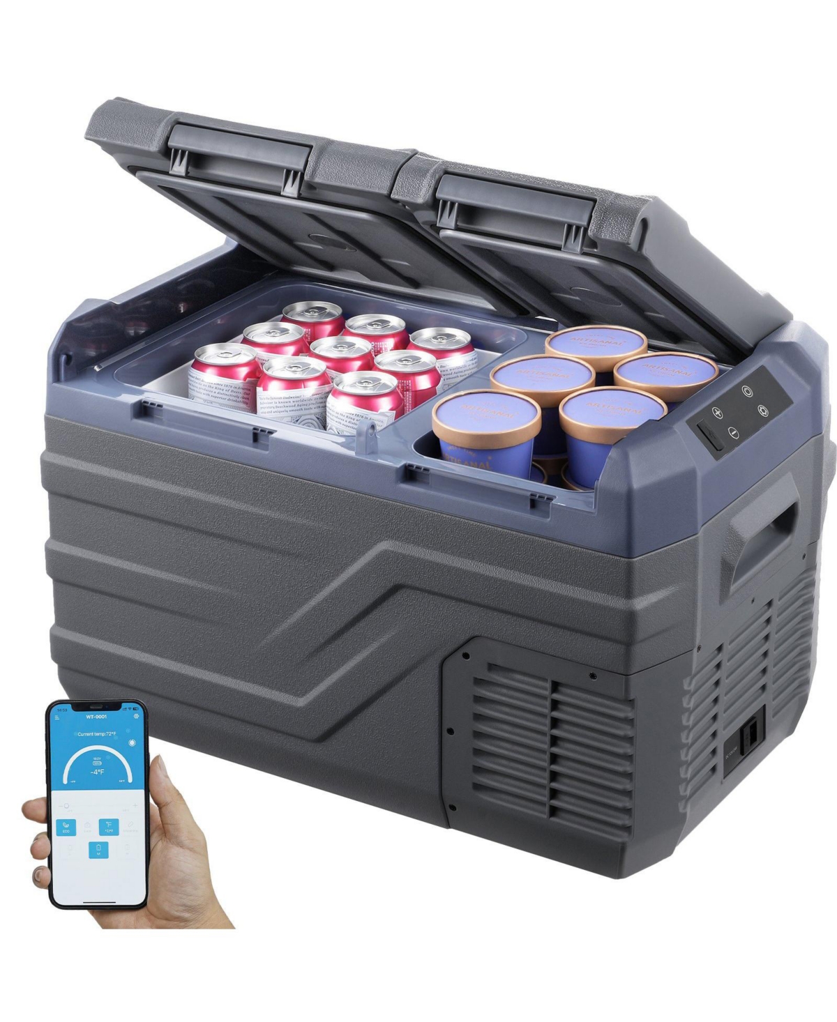 Click here for Mecale 25 L 12 Volt Dual Zone Car Refrigerator wit... prices