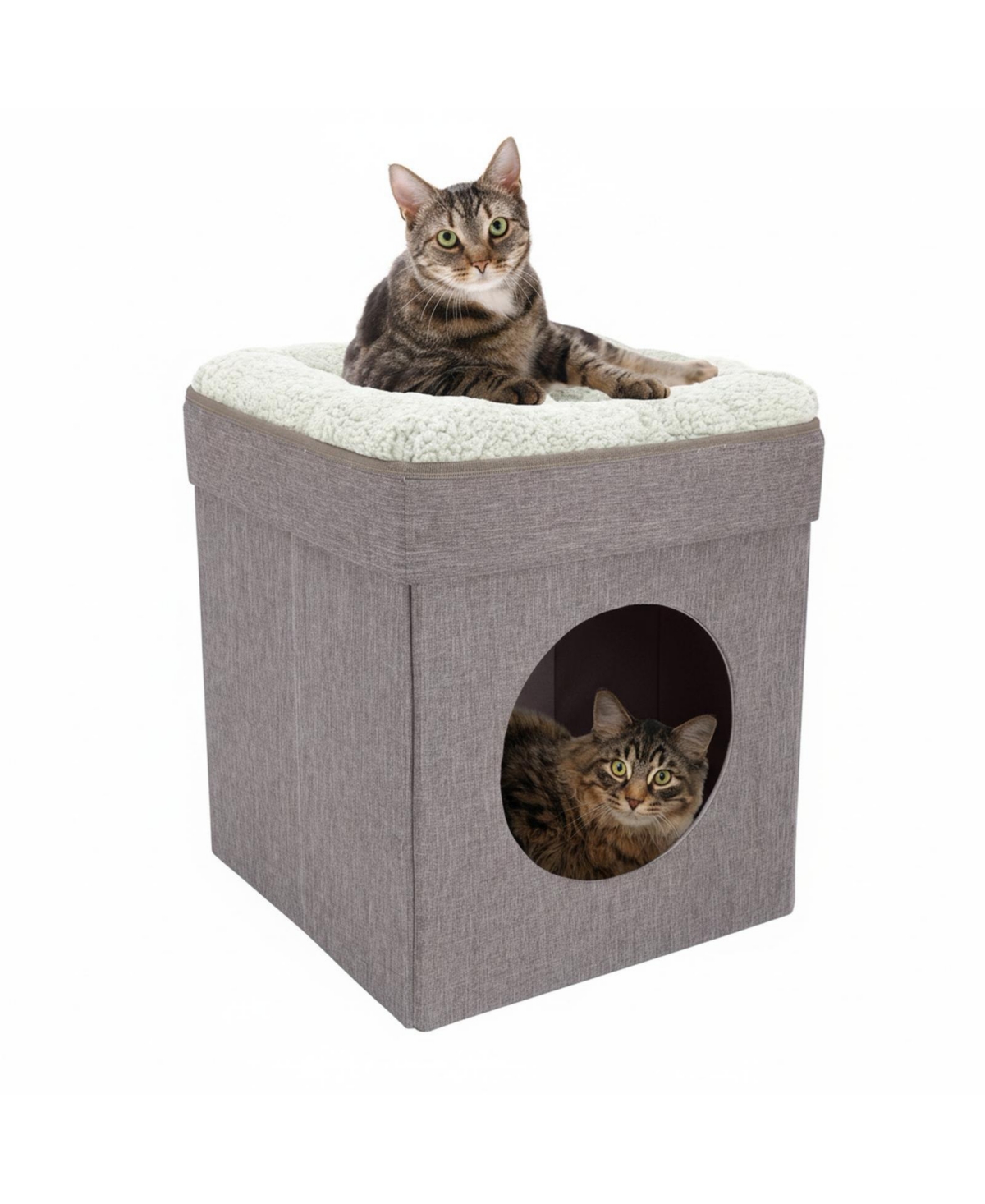 Click here for Aronkl 2 in 1 Cat Cube Bed Lounging Platform Folda... prices