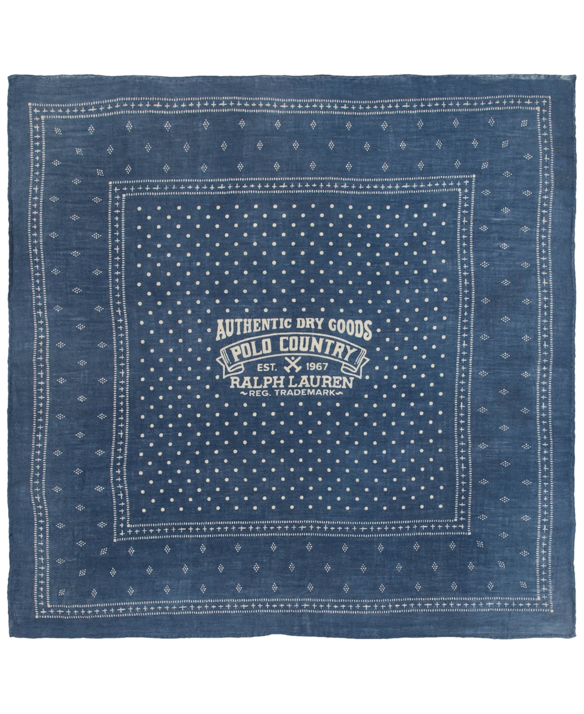 Click here for Polo Ralph Lauren Indigo-Dot Bandana Scarf - Indig... prices