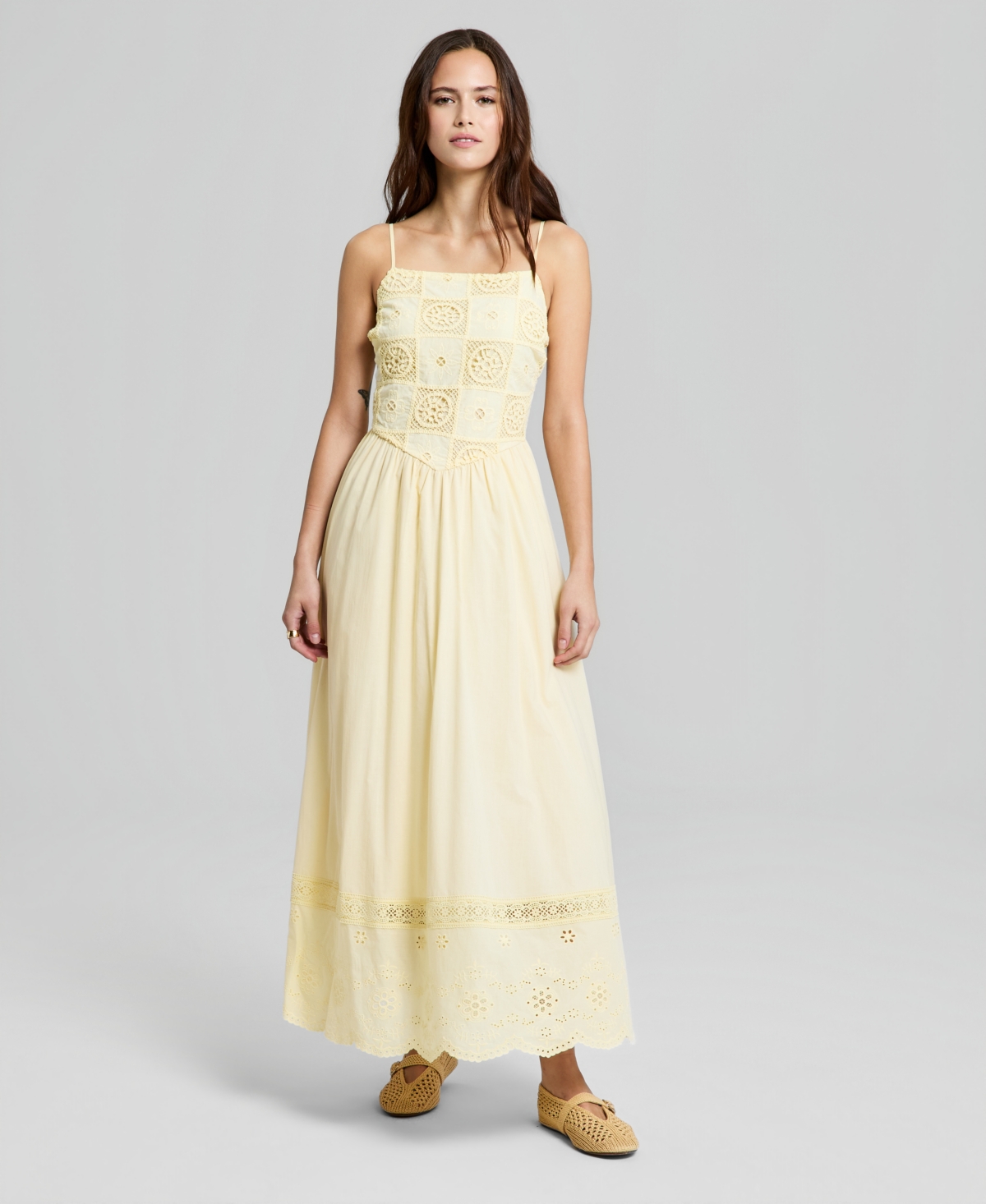Click here for And Now This Womens Cotton Patchwork Top Maxi Dres... prices