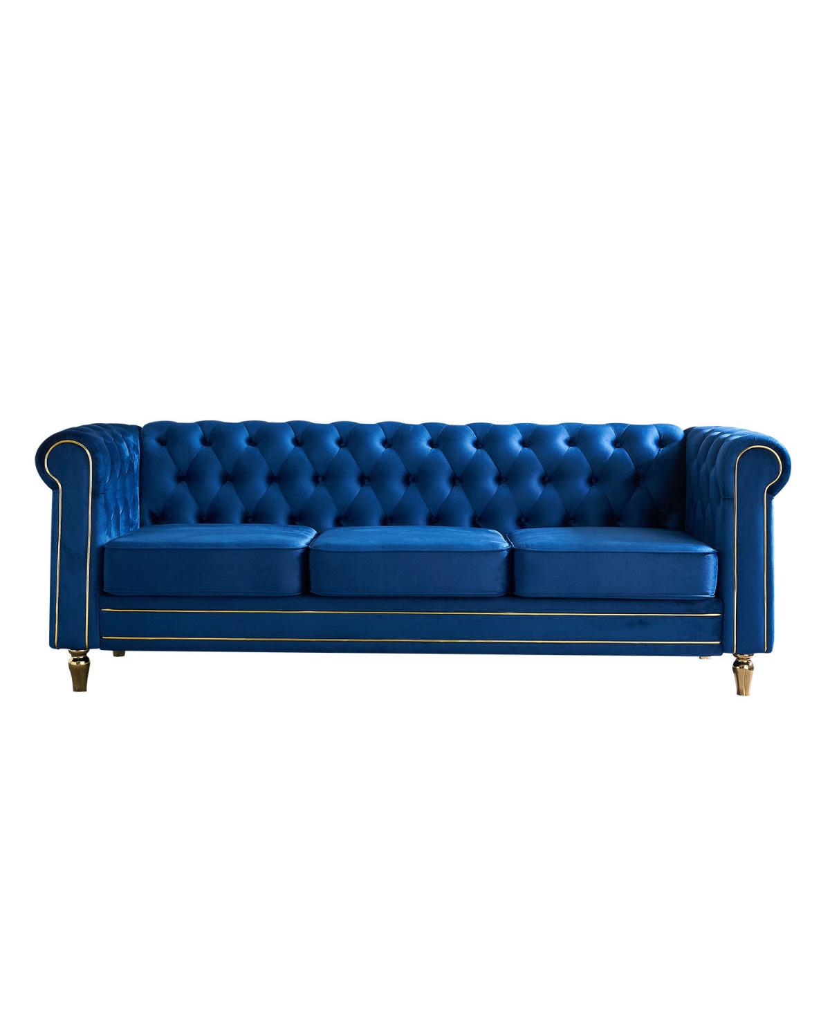 Click here for Streamdale Furniture Chesterfield Velvet Sofa 84.6... prices